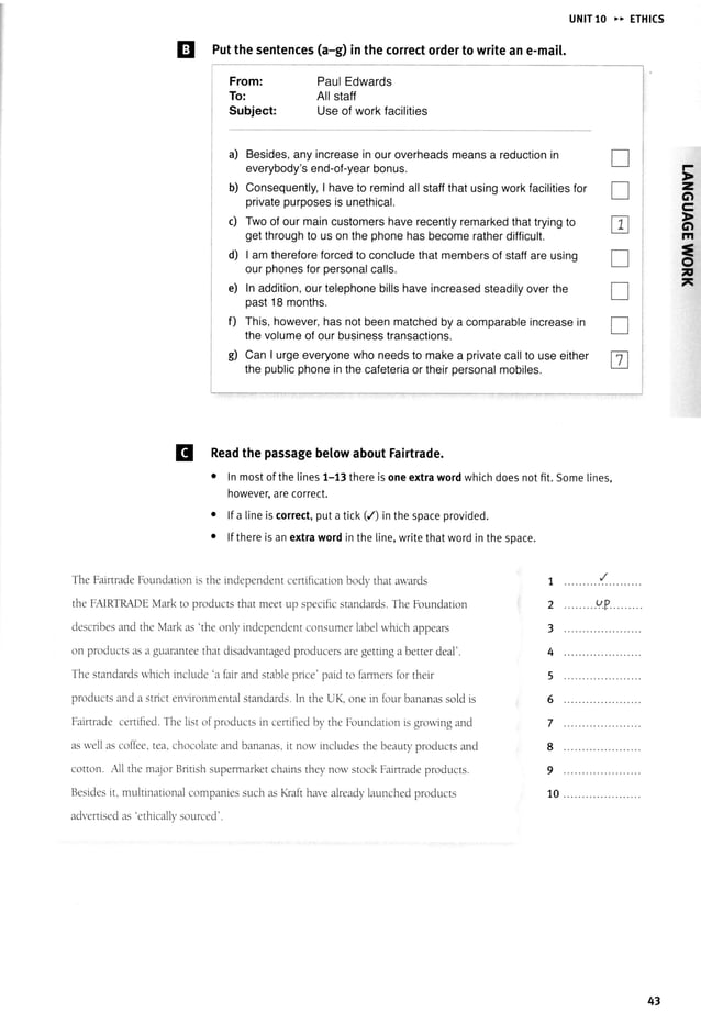Market leader 3rd ed intermediate practice file | PDF