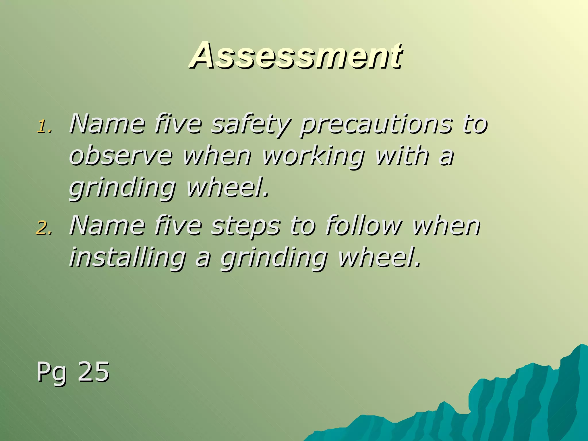 Mechanical Technology Grade 12 Chapter 3 Safety In The Workshop | PPT