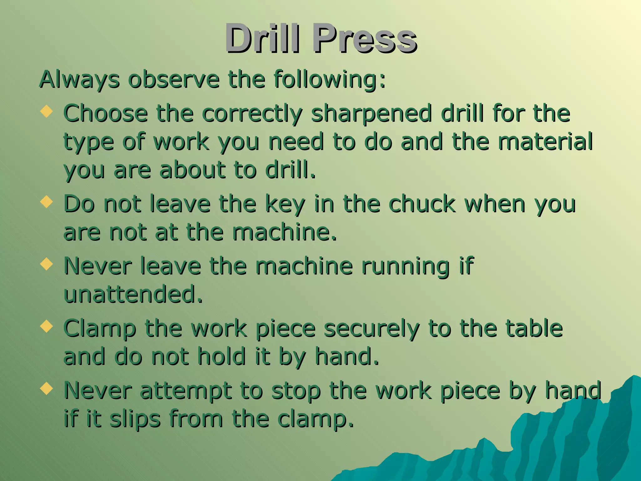 Mechanical Technology Grade 12 Chapter 3 Safety In The Workshop | PPT
