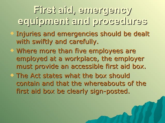 Mechanical Technology Grade 12 Chapter 3 Safety In The Workshop | PPT | First Aid | Injuries