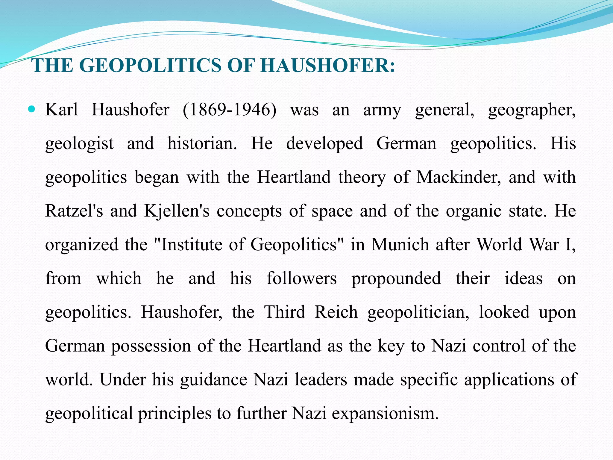 3 Schools of Geopolitics.pptx | Geography | Science