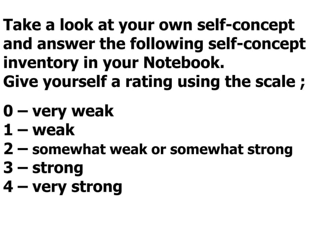 self concept inventory | PPTX
