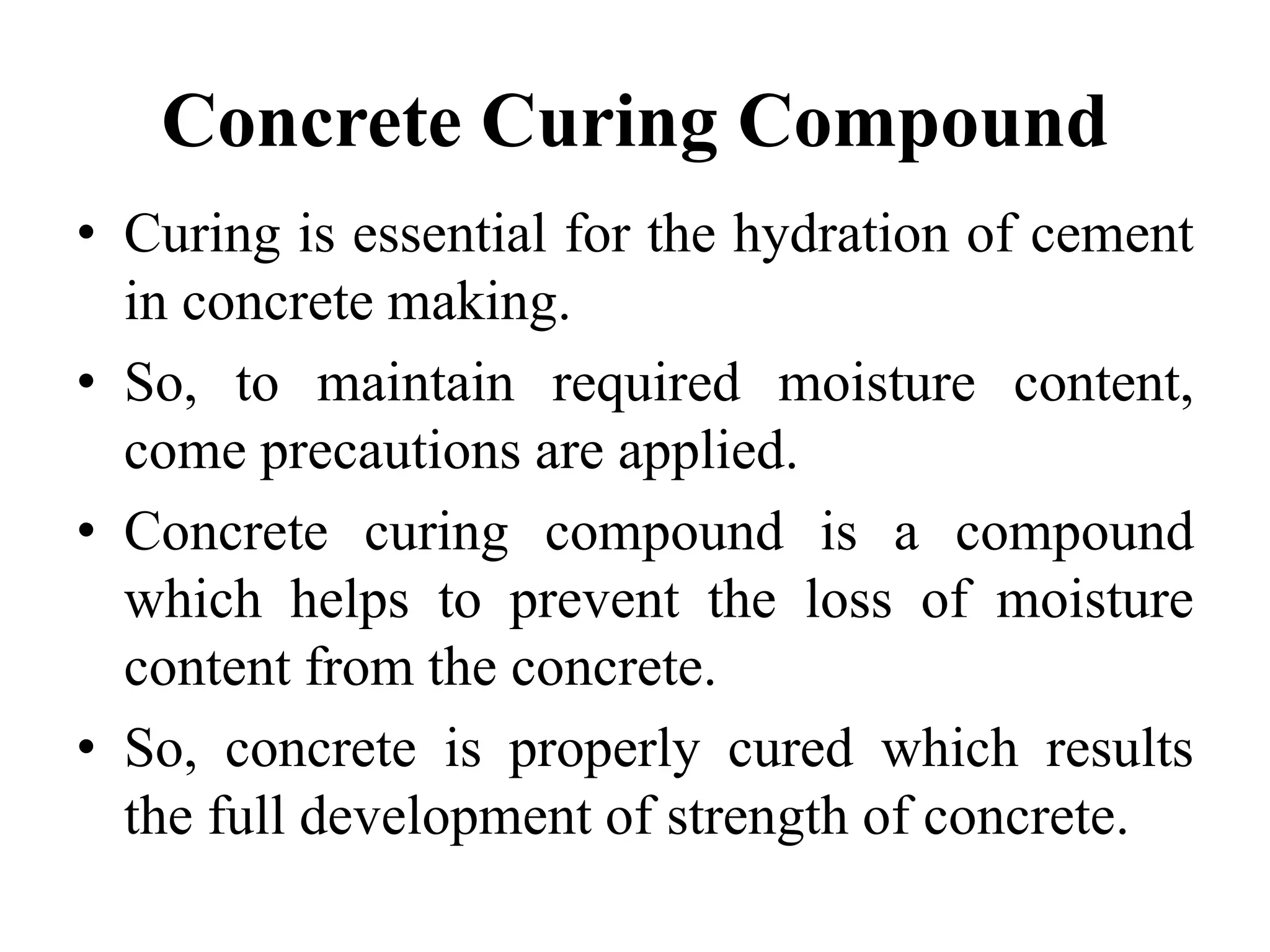 Materials for Repair : self curing compounds (part 4) (RR&S) | PPT
