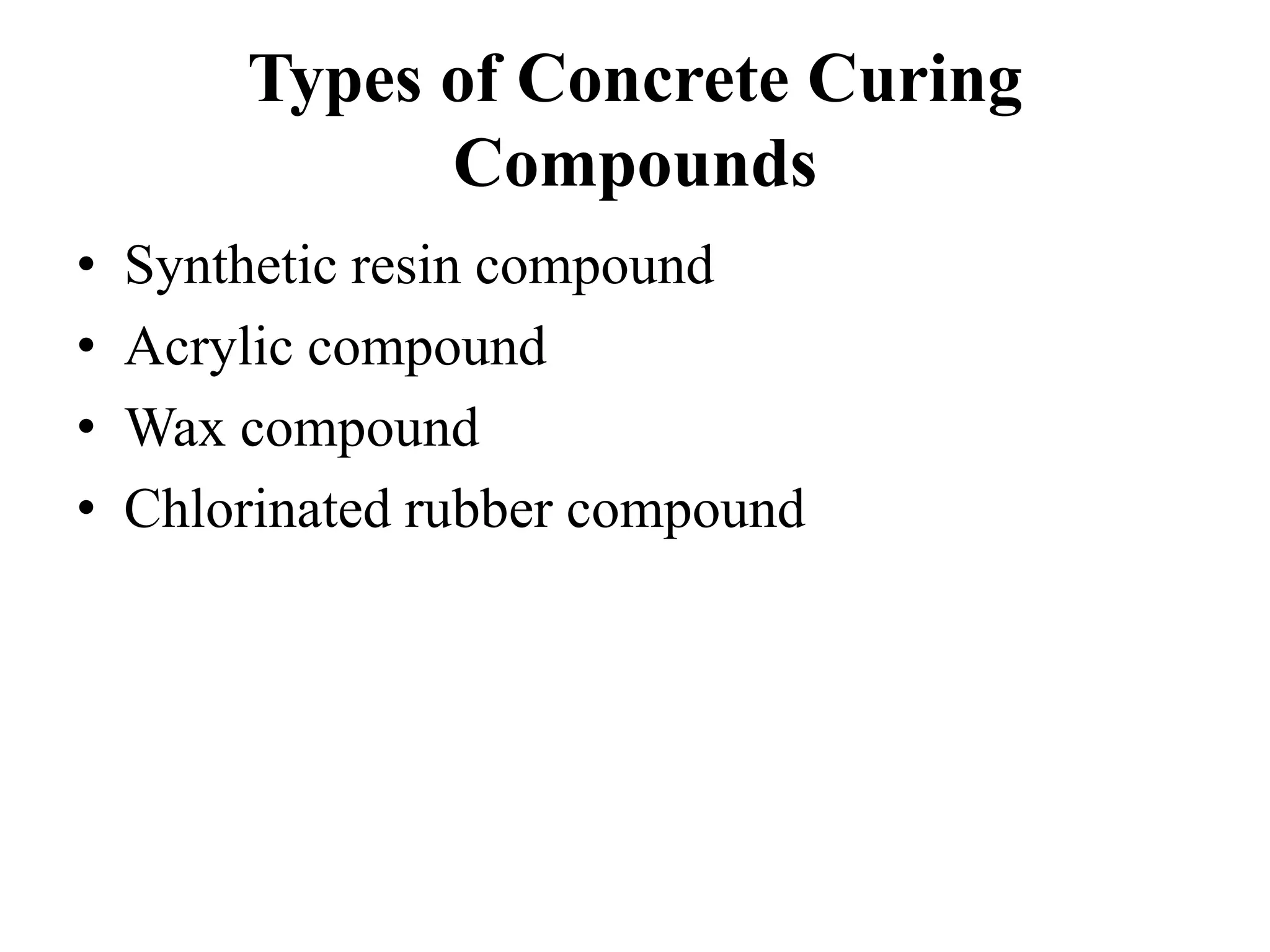 Materials for Repair : self curing compounds (part 4) (RR&S) | PPT