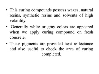 Materials for Repair : self curing compounds (part 4) (RR&S) | PPT