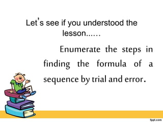 Sequence: Generating a Formula | PPTX