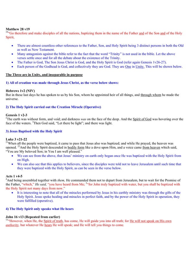 The Trinity | PDF | Christianity | Religion & Spirituality