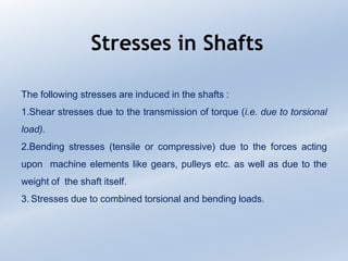 3 shaft stress in shafts | PPTX