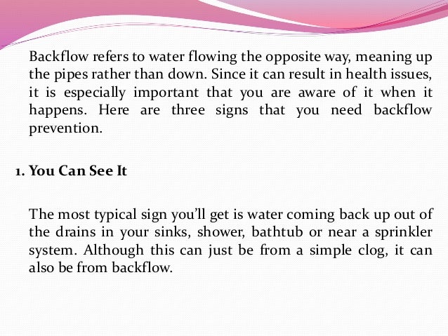 3 Signs You Need Backflow Prevention