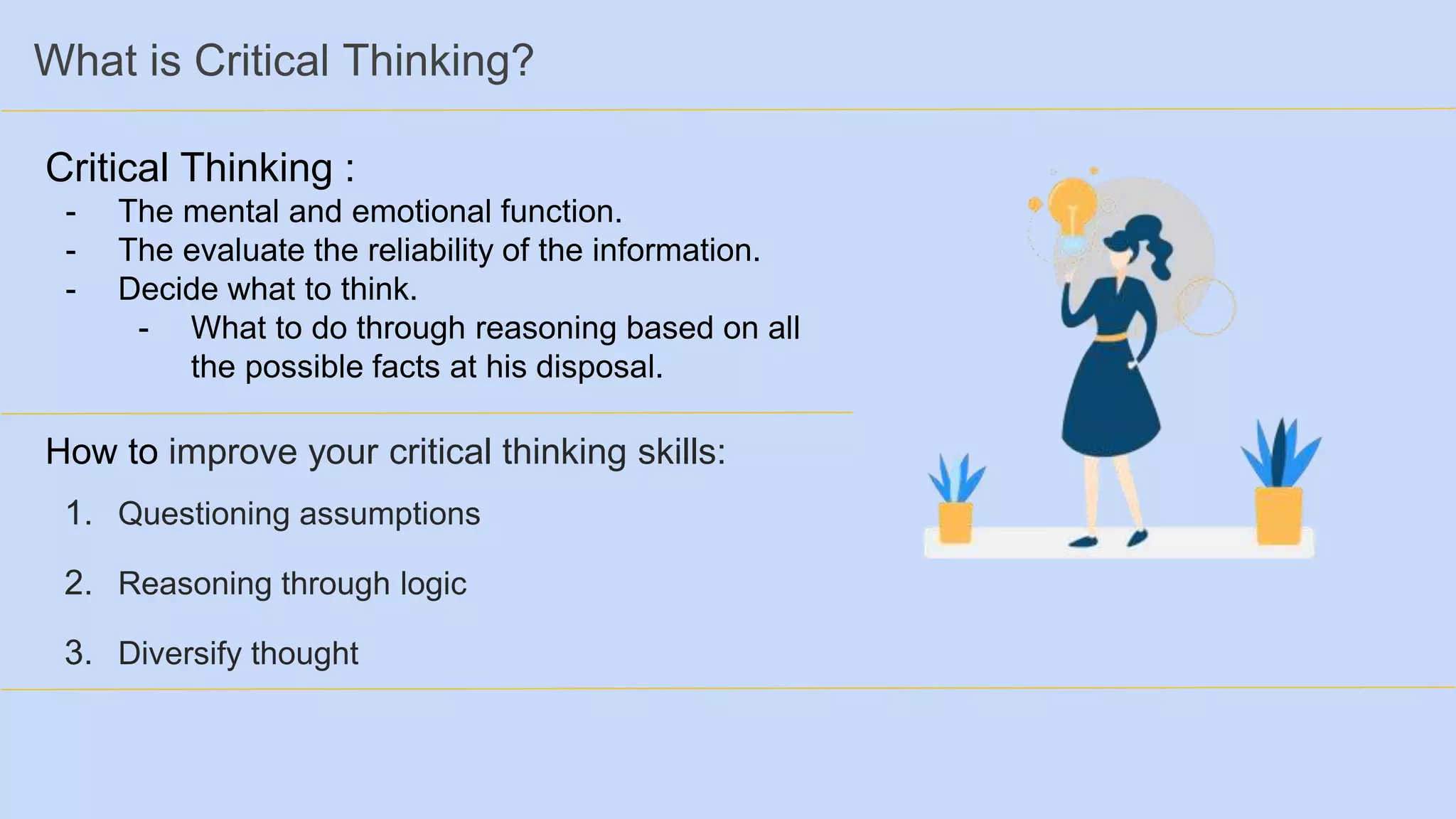 3 simple habits to improve critical thinking | PPT