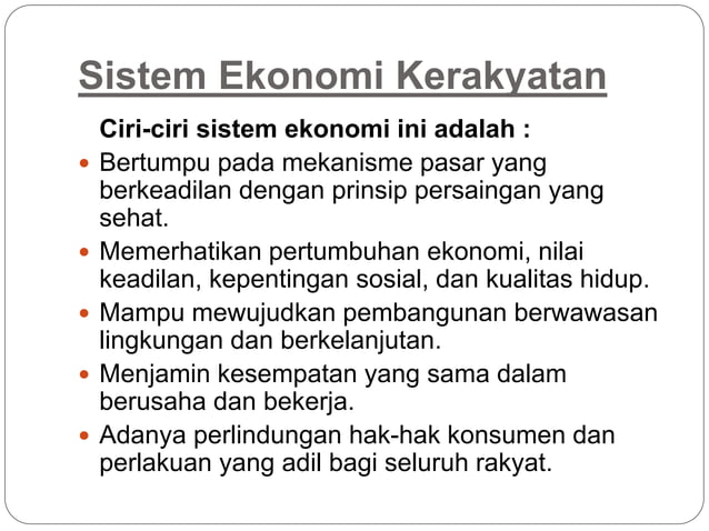 (3)sistem ekonomi indonesia | PPTX