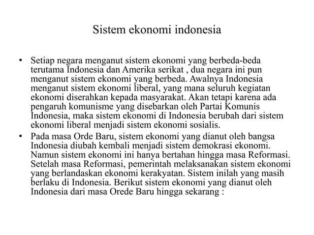 3 sistem ekonomi indonesia | PPTX