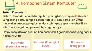 Materi Sistem Komputer Kelas 8 Kurikulum Merdeka | PPTX