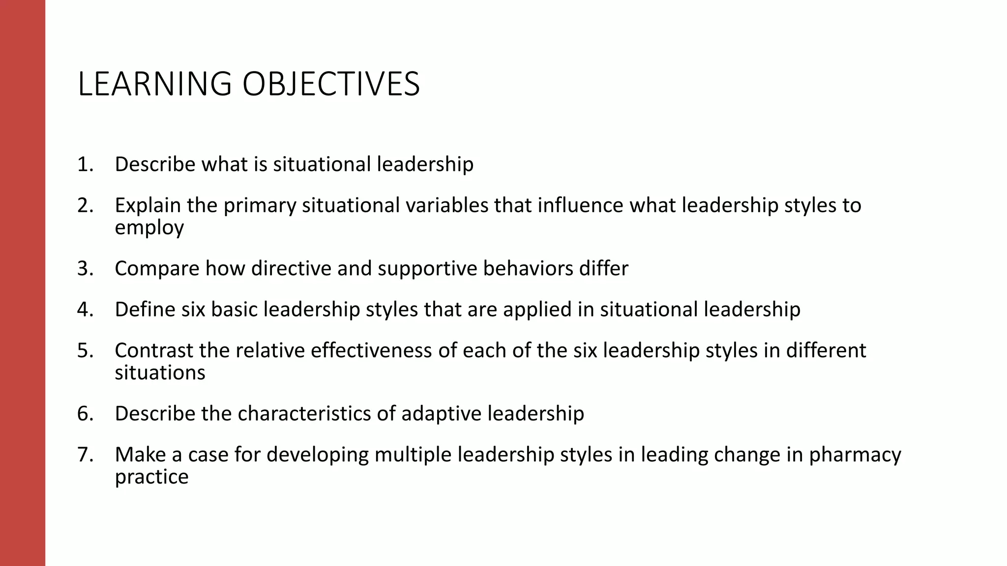Situational leadership | PPTX