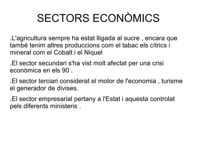 Factors econòmics: Cuba | PPT