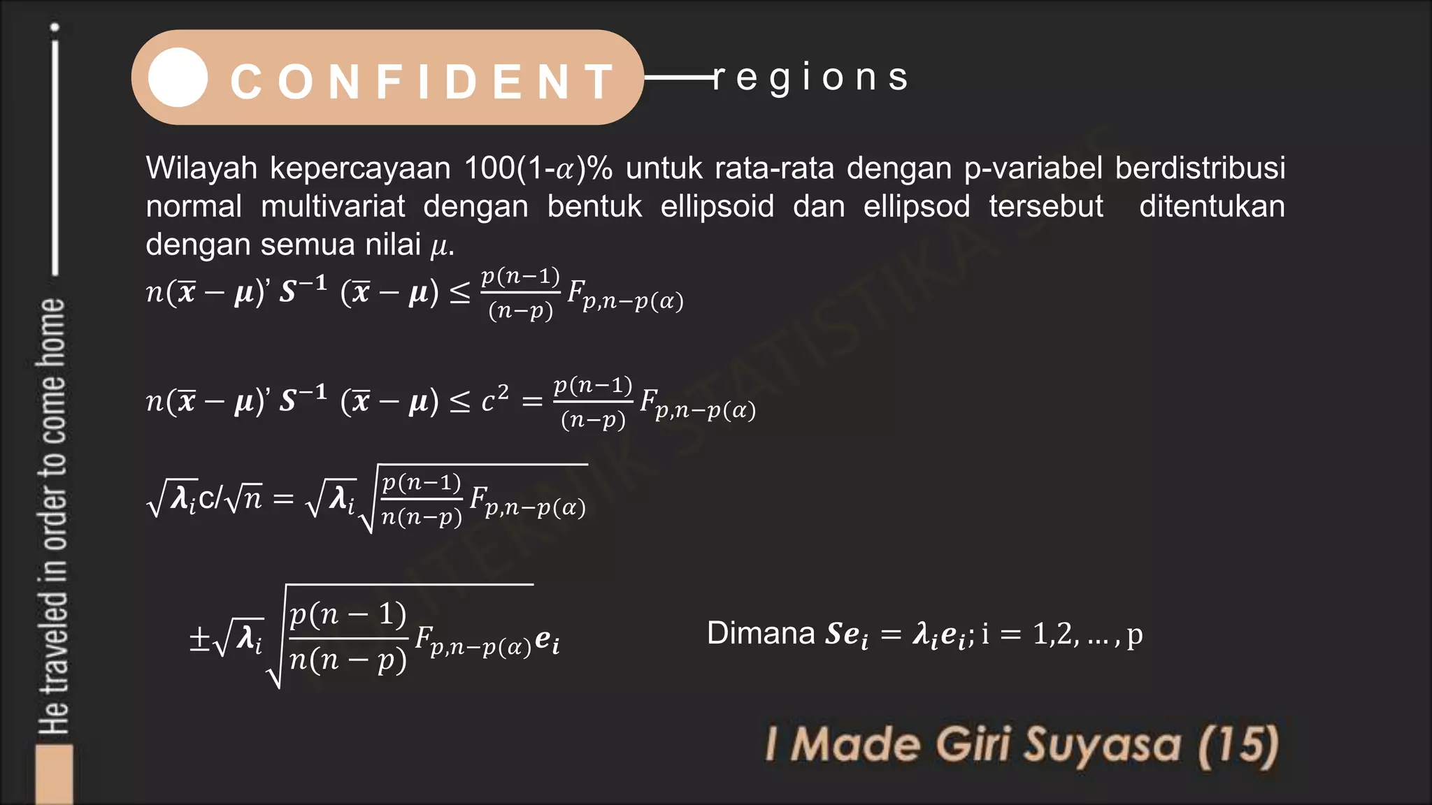 APG Pertemuan 5 : Inferensia Vektor Rata-rata | PPTX