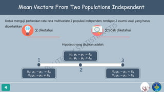 APG Pertemuan 6 : Mean Vectors From Two Populations | PPTX