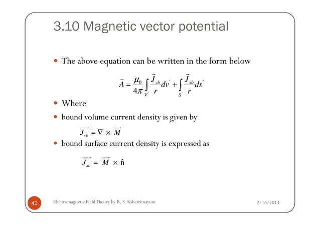 Electromagnetic Field Theory: Magnetostatics | PDF