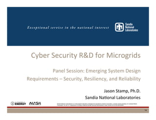 3.3_Cyber Security R&D for Microgrids_Stamp_EPRI/SNL Microgrid | PPT