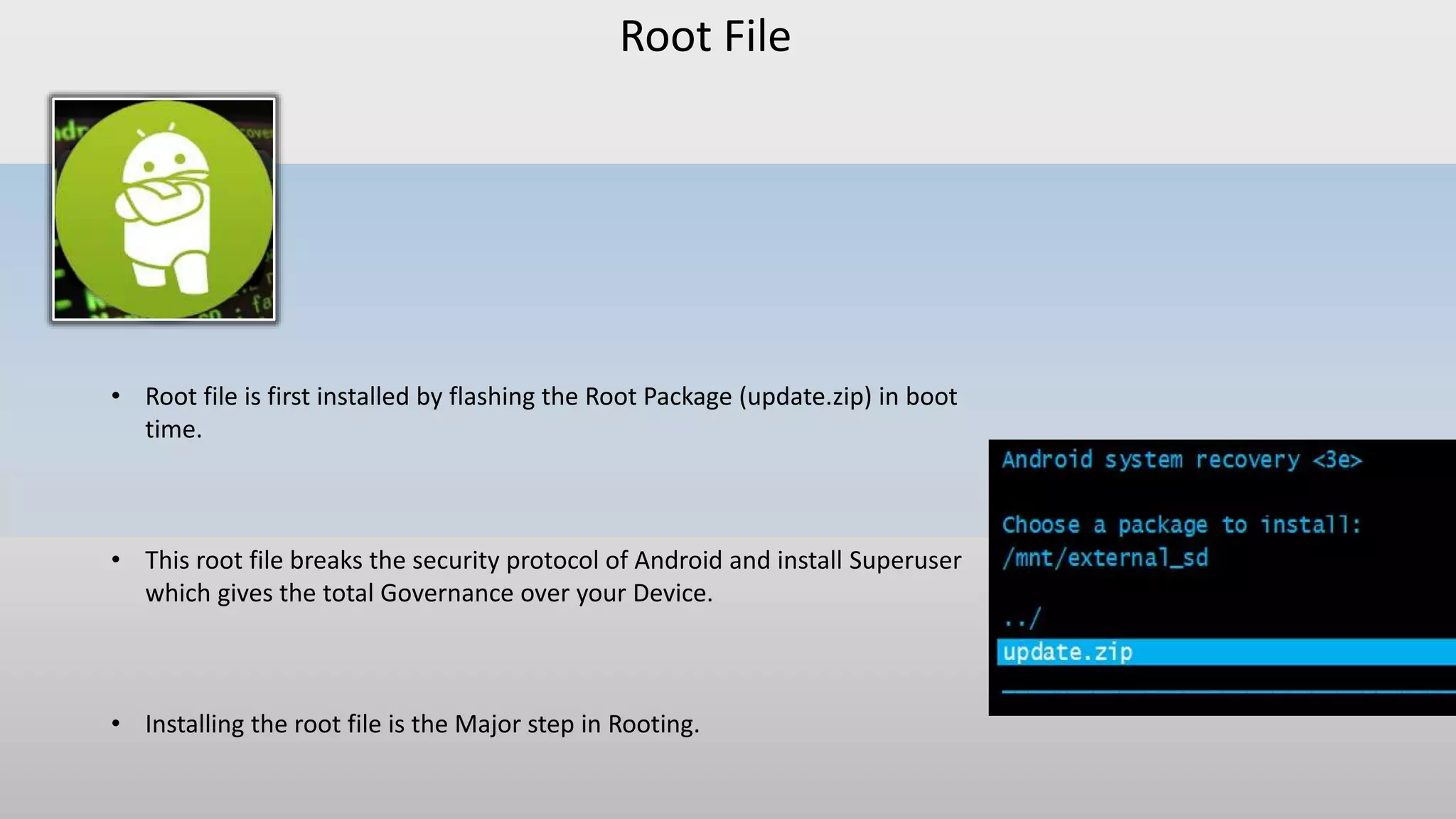 android and root process | PPTX