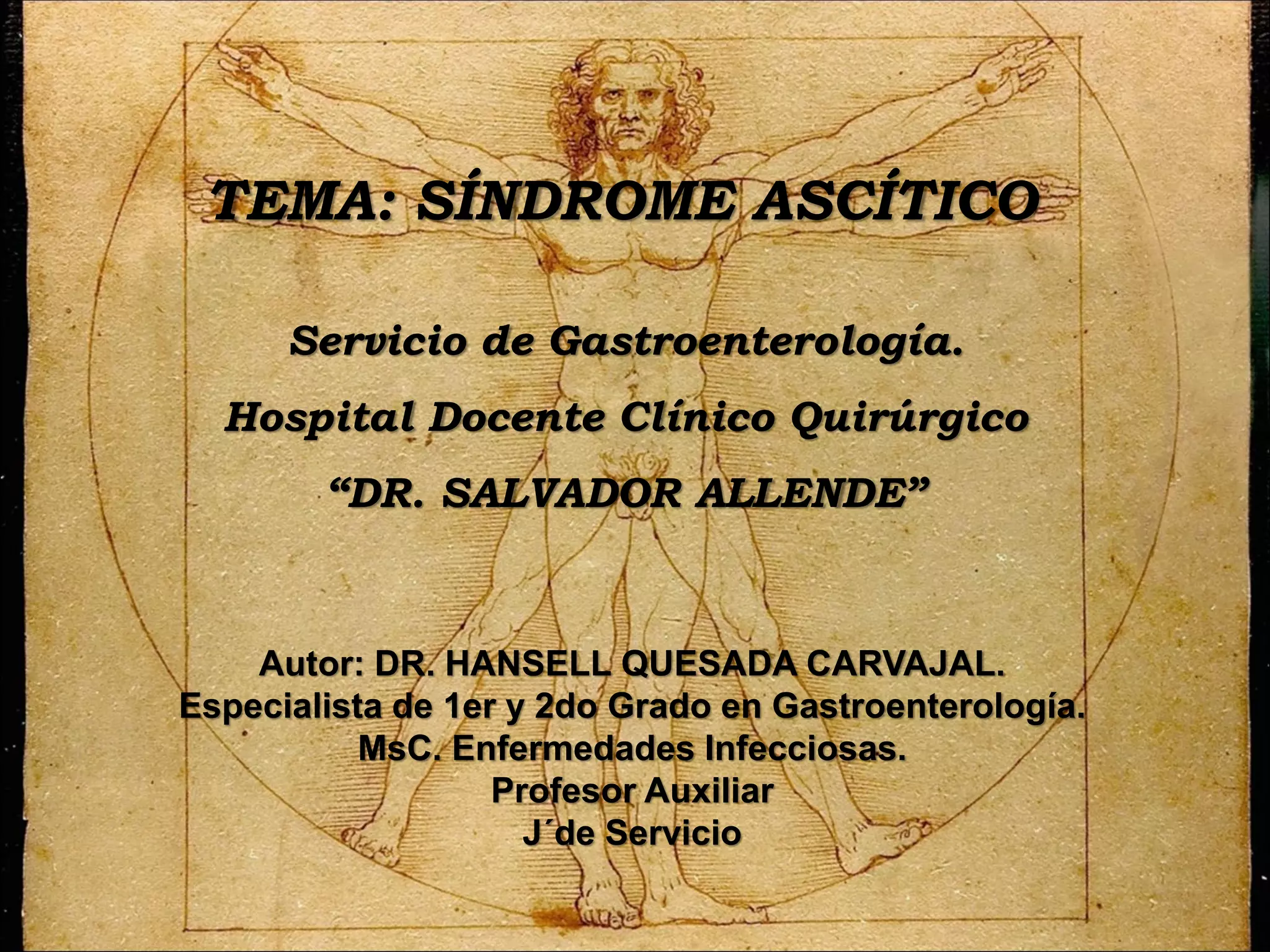Síndrome ascítico: causas, diagnóstico y tratamiento | PPT