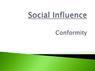 AQA AS Psychology Unit 1 SOCIAL INFLUENCE | PPTX