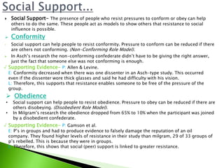 AQA AS Psychology Unit 1 SOCIAL INFLUENCE | PPTX