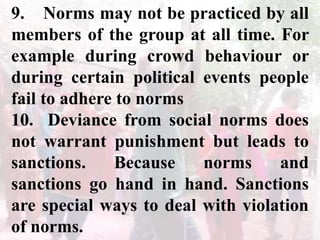 3 social norms; meaning & characteristics both English and Hindi | PPTX