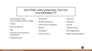 social vulnerability to environmental hazards | PDF