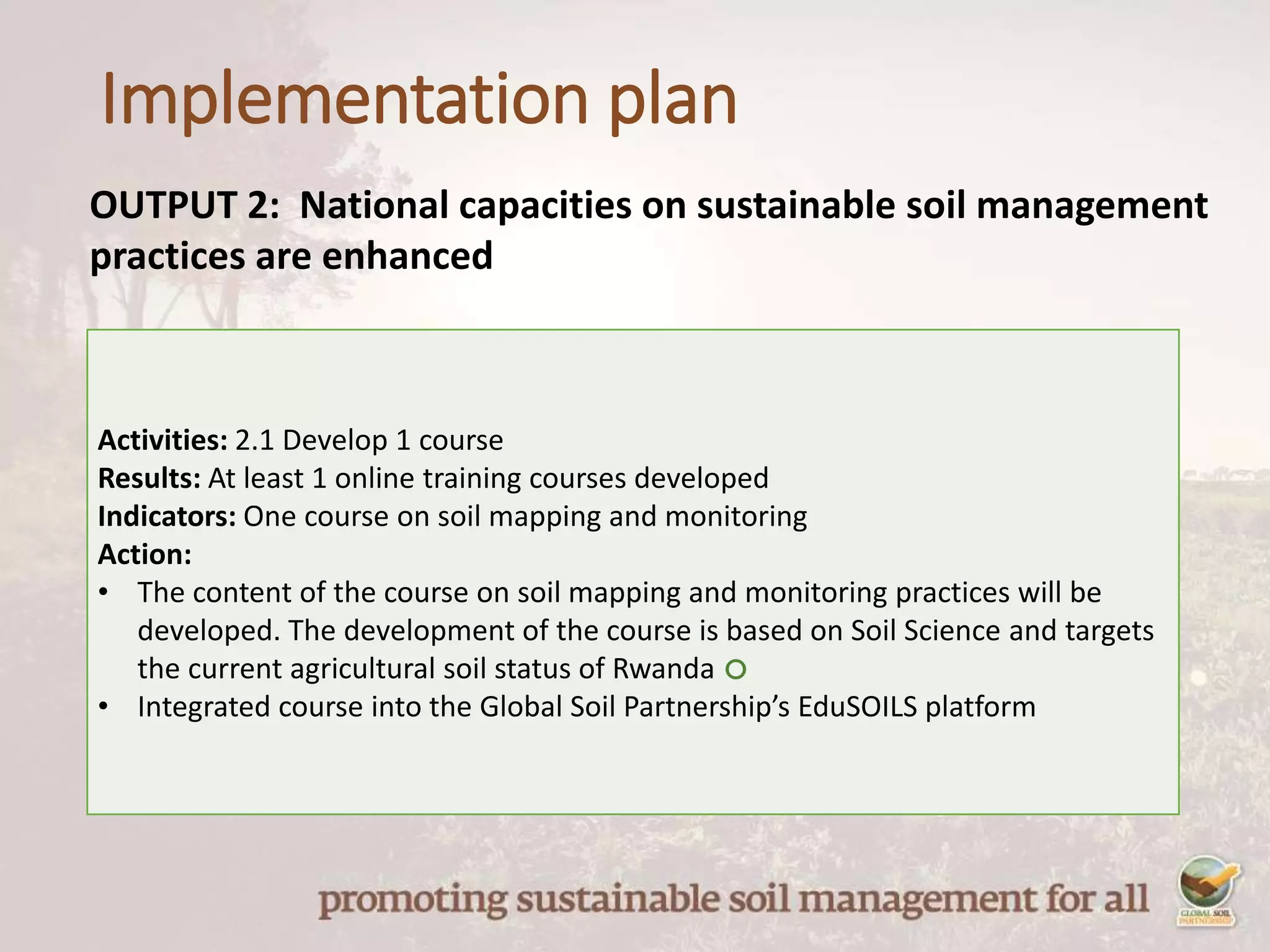 Implementation Plan of SSCAF Soil Project in Rwanda | PPT