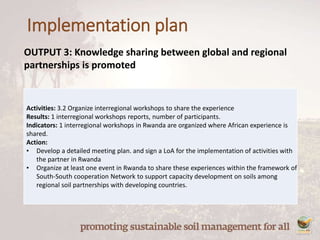 Implementation Plan of SSCAF Soil Project in Rwanda | PPT