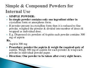 3 solid dosage form powders | PPTX
