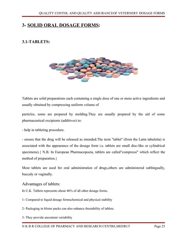 3 solid dosage forms | DOC | Pharmaceutical Drugs | Medical Health