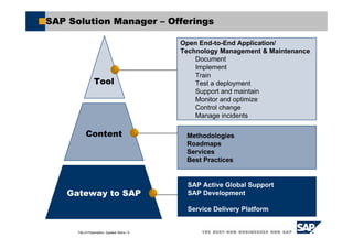 SAP - SOLUTION MANAGER | PDF