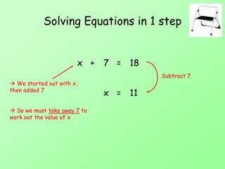 3) Solving an Equation - 1 step.ppt