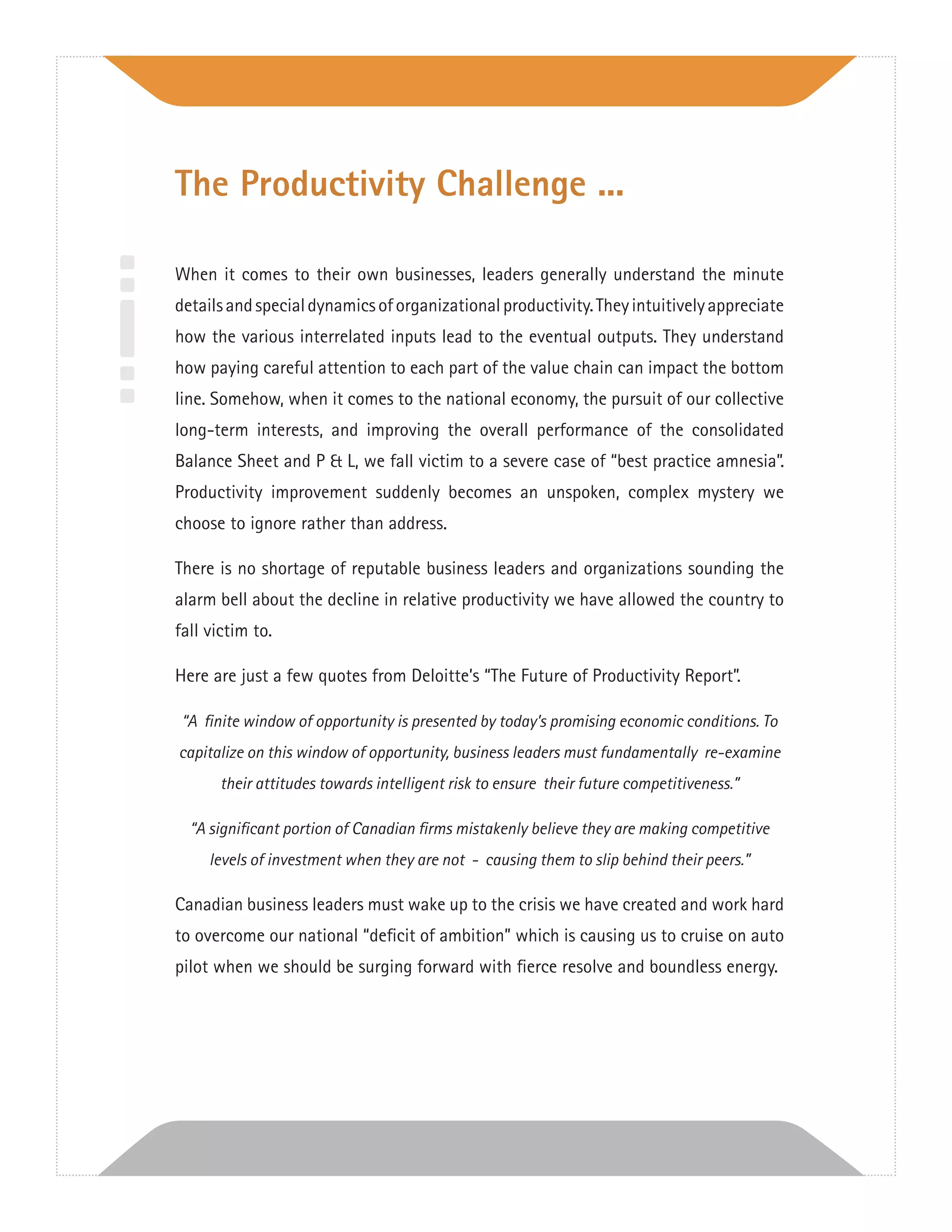 3 solving canada's business crisis the brutal facts | PDF | Business | Business and Finance