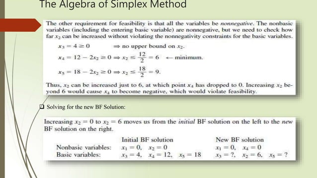 Solving Linear Programming Model By Simplex Methodpptx 