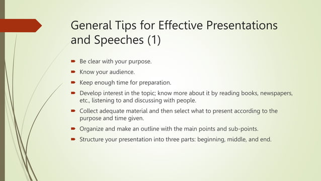 speaking skills & Formal Presentations | PPT