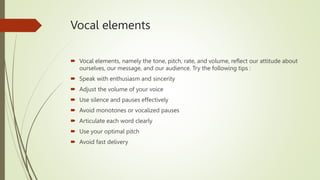 speaking skills & Formal Presentations | PPTX