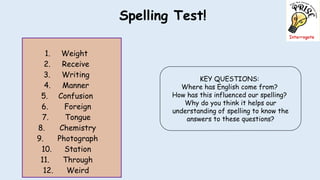 Spellings KS3, root words for Greek Myths and legends | PPT