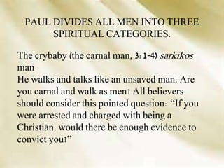 3 Spiritual Categories of Men according to Paul | PPTX