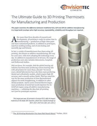 Ultimate Guide to 3D Printing Thermosets for Manufacturing and ...