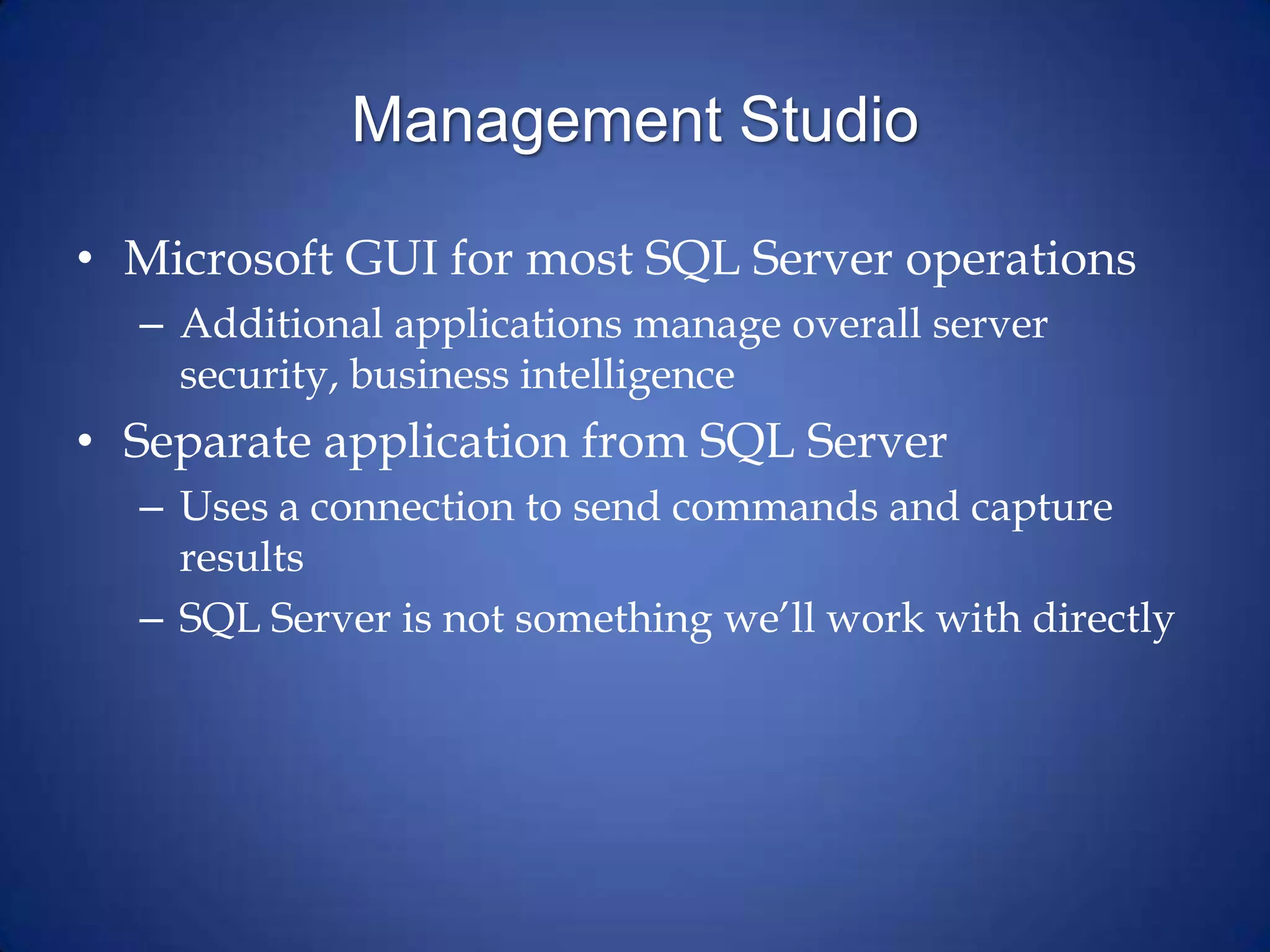 3 sql overview | PPT