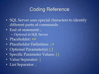 3 sql overview | PPTX