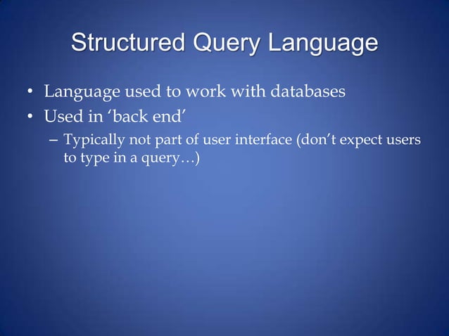 3 sql overview | PPTX