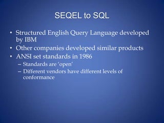 3 sql overview | PPTX