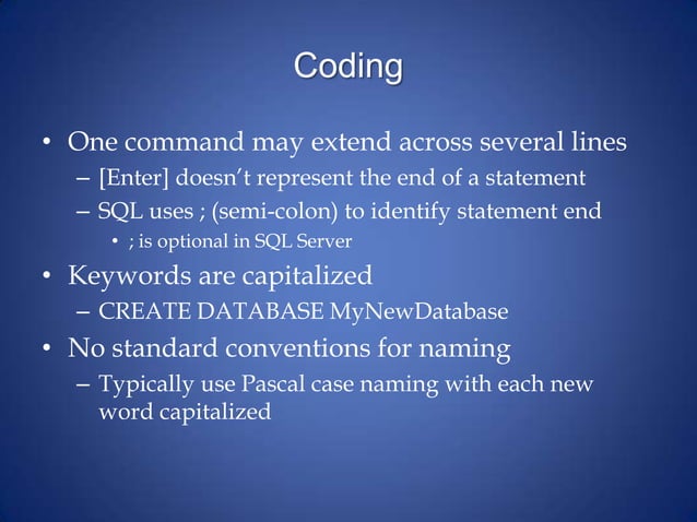 3 sql overview | PPTX