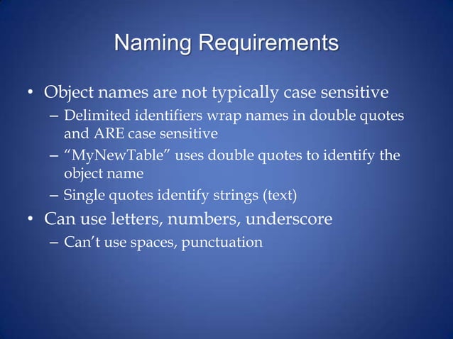 3 sql overview | PPTX