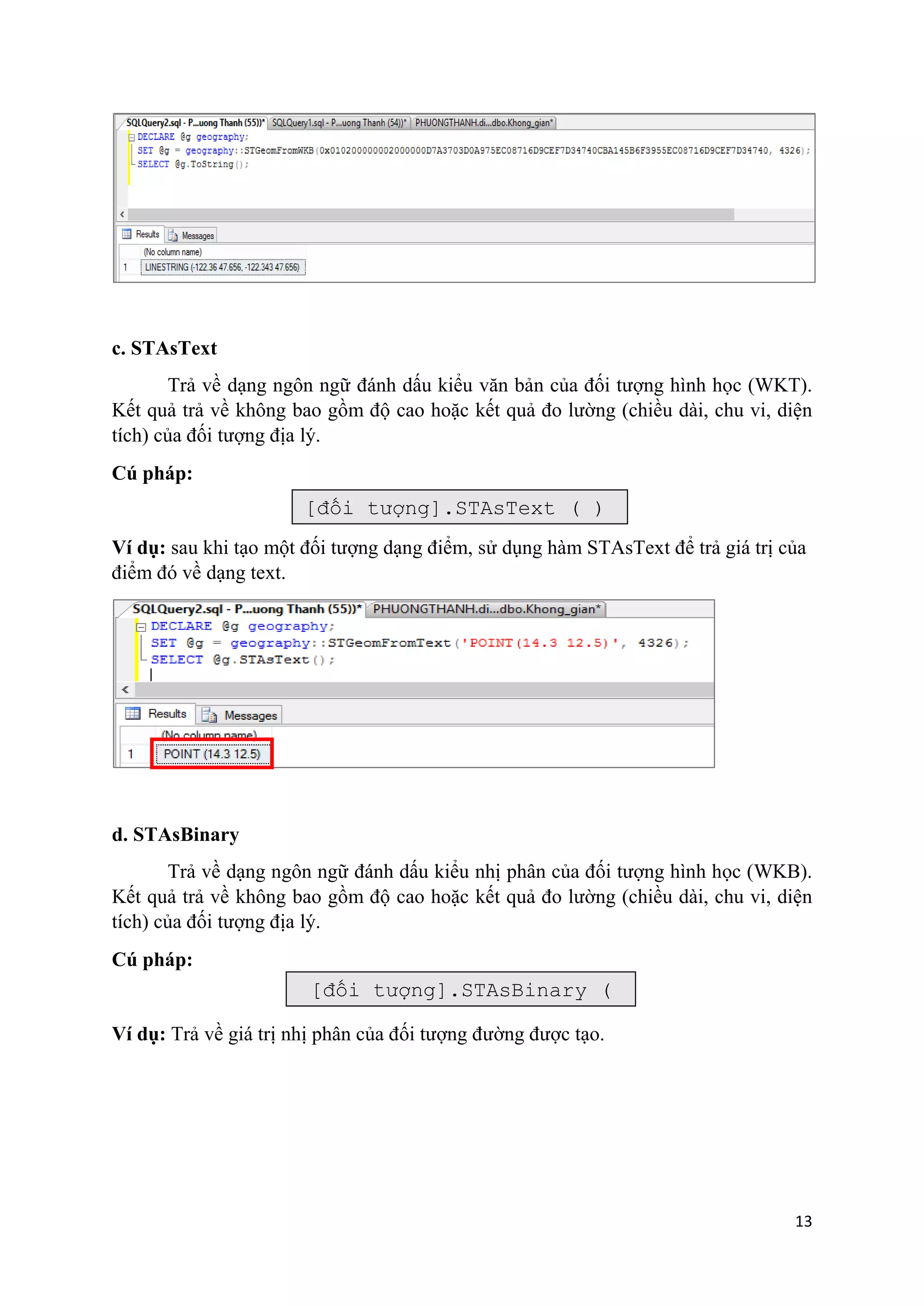 Dữ liệu không gian trên SQL Server - (Spatial Data in SQL Server) | PDF