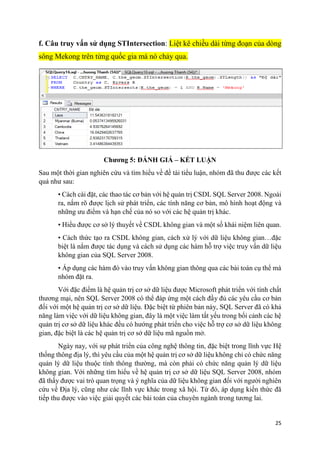 Dữ liệu không gian trên SQL Server - (Spatial Data in SQL Server) | PDF